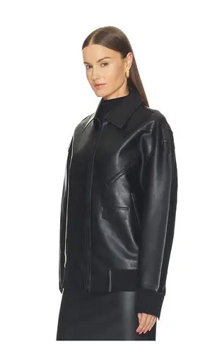 Norma Kamali Oversized Classic Zip Front Jacket