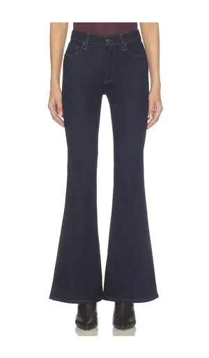 PISTOLA Kinsley Mid Rise Ultra Flare Jeans In Navy - Night Flight