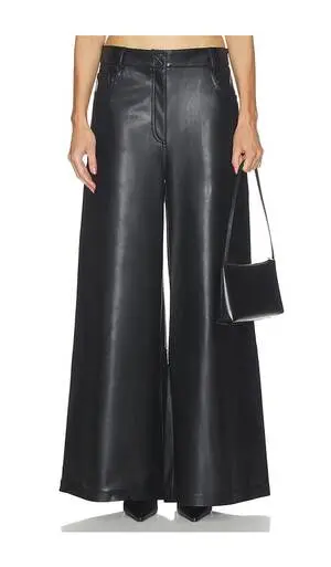 Norma Kamali Oversized Wide Pant - Black