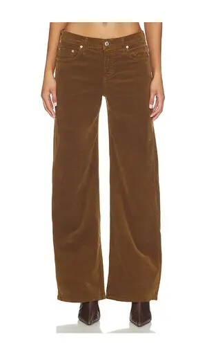 Citizens Of Humanity Nora Corduroy Trouser Leg In Brown - Manuka