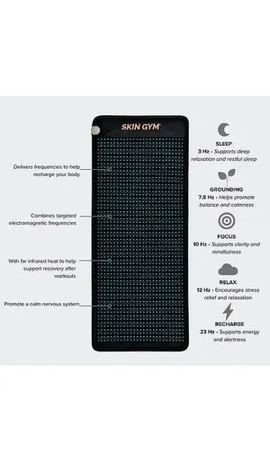 SKIN GYM Recharge Pemf Infrared Pro Mat In Black