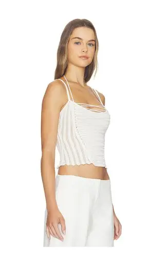 HAELO Laced Chevron Halter Top