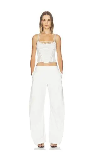 HAELO Laced Chevron Halter Top