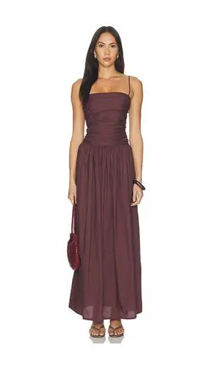 Faithfull The Brand Portlligat Maxi Dress In Brown - Port