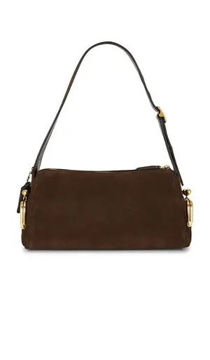 COACH The Originals Suede Turnlock Haversack 27 In Chocolate