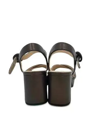 Prada 2020s Crisscross Block-heel Sandals - Brown