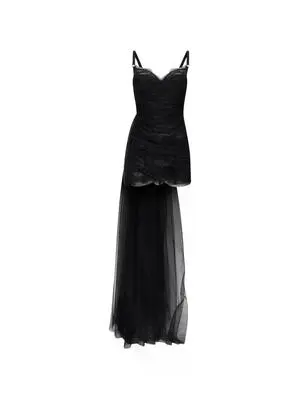 MARIA LUCIA HOHAN Latifa Lace-trimmed Ruched Mini Dress