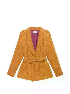 Malìparmi Damask-jacquard Wrap Jacket