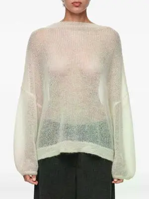 Bimba Y Lola Ivory Mohair High Neck Sweater
