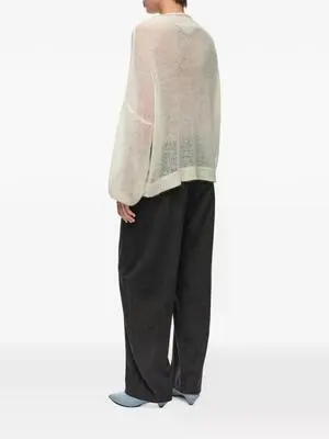 Bimba Y Lola Ivory Mohair High Neck Sweater