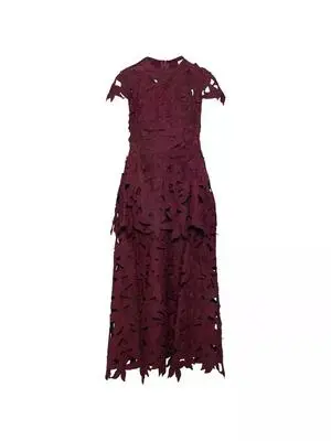 Simkhai Joanna Floral-cutout Layered Midi Dress