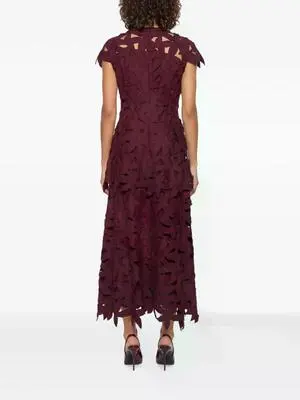 Simkhai Joanna Floral-cutout Layered Midi Dress