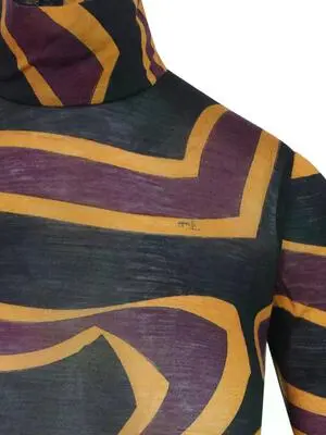 Emilio Pucci Iride-print Roll-neck Top - Black