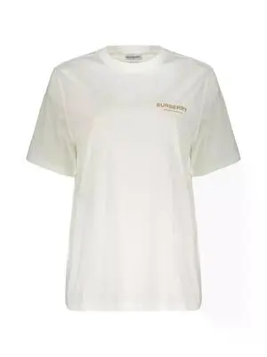 Burberry Logo-print Round-neck T-shirt - Neutrals