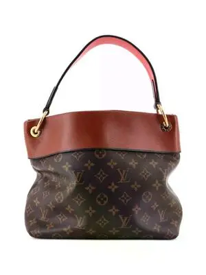 LOUIS VUITTON Tuileries Besace Bag Monogram Canvas With Leather Hobo Bag - Brown