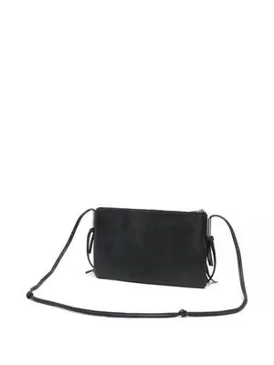 Bimba Y Lola Small Leather Fringed Clutch Bag - Black
