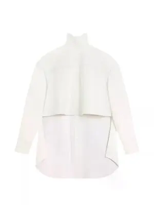 Givenchy Back-to-front Tie-up Shirt In Nappa Leather - White
