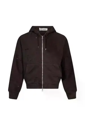 Our Legacy Rascal Distressed Zip-up Hoodie - Brown