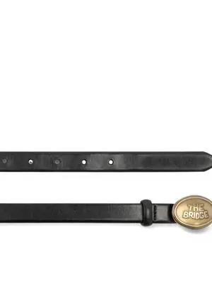 THE BRIDGE Logo-plaque Leather Belt