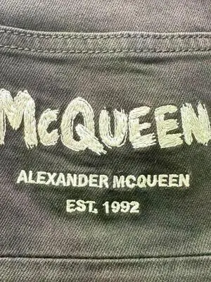 Alexander McQueen Logo-embroidered Slim-fit Jeans