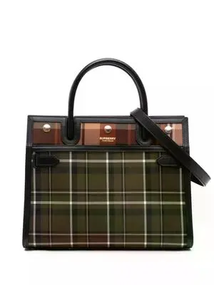 Burberry 2018-2023 Small Wool Tartan Title Satchel