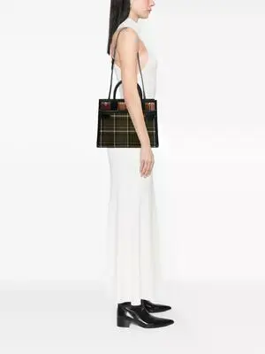Burberry 2018-2023 Small Wool Tartan Title Satchel