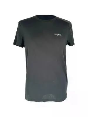 Balmain Logo-flocked T-shirt - Black