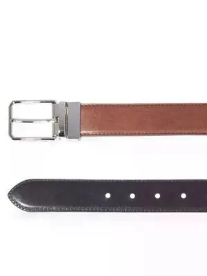 THE BRIDGE Reversible Leather Belt - Brown