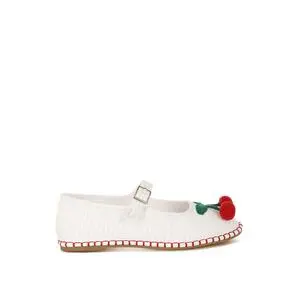 RAG & CO Brunch Date Cherry Accent Mary Jane Flats In By - White