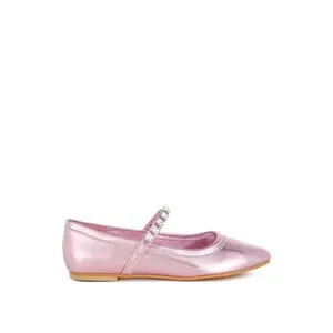 RAG & CO Gloxinia Metallic Mary Jane Ballerinas In By - Pink