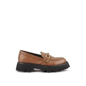 RAG & CO Cheviot Tan Chunky Leather Loafers In Tan By - Brown
