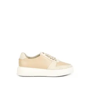 RAG & CO Neutrals Kjaer Dual Tone Leather Sneakers In Beige By - Beige/black