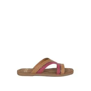 RAG & CO Eirata Braided Real Leather Slip-on Flats In By - Pink