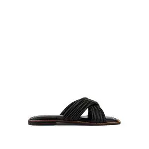 RAG & CO Eura Quilted Leather Flats By - Black