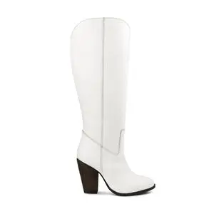 RAG & CO Great-storm Leather Calf Boots In By - White