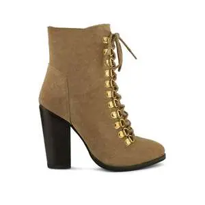 RAG & CO Neutrals Goose-feather Antique High Heeled Ankle Boot In By - Beige