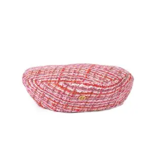 SIBI HATS Diana Tweed French Beret Hat - Pink