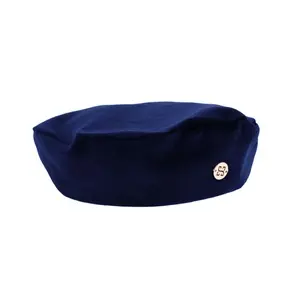 SIBI HATS Audrey Dark Velvet Beret Hat - Blue