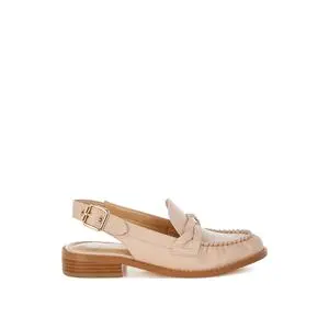 RAG & CO Neutrals Jemykin Genuine Leather Loafer Sandals In Beige By - Beige/black