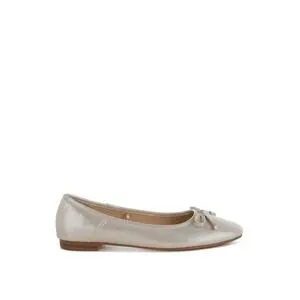 RAG & CO Agshin Metallic Ballet Flats In By - Gold