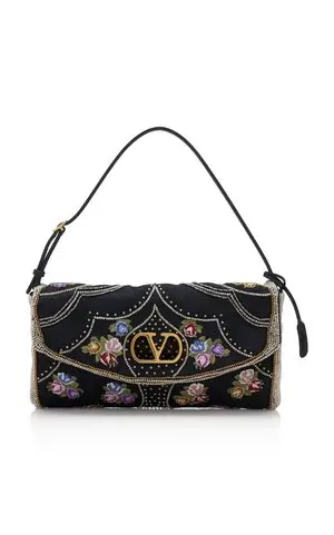Valentino Garavani Devain Small Beaded Shoulder Bag