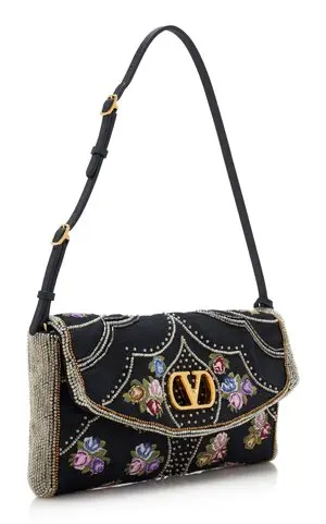 Valentino Garavani Devain Small Beaded Shoulder Bag