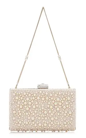 Valentino Garavani Berthe Pearl-embellished Minaudiere