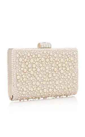 Valentino Garavani Berthe Pearl-embellished Minaudiere