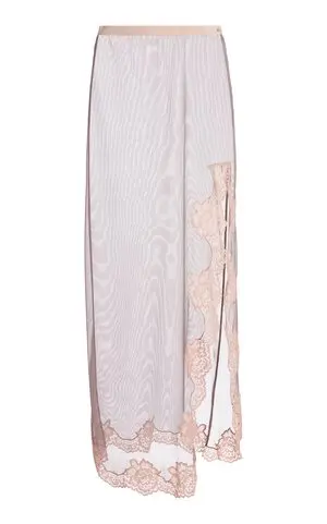 Valentino Garavani Lace-trimmed Tulle Maxi Skirt - Grey