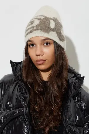 ROA Logo Beanie Hat - Cream