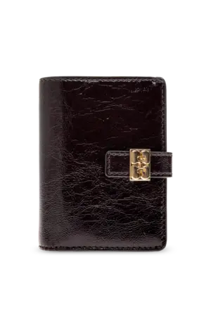 GANNI Eco Leather Wallet - Brown