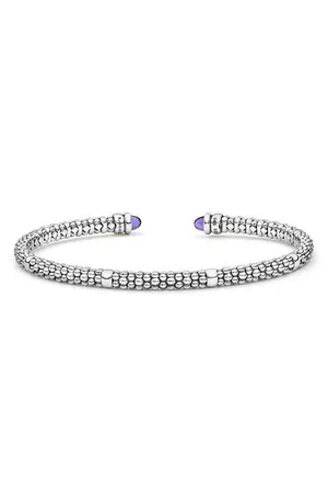 Lagos Signature Caviar Two-tone Mini Versa Torque Bracelet