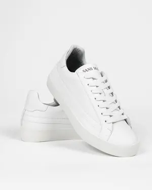 SANS MATIN Olympus Minimalist Low-top Sneaker - White