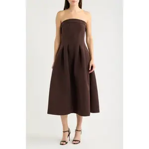 Parker Strapless Foldover Midi Dress